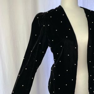 Jackets & Coats | Vintage Velvet Pearl Jacket | Poshmark
